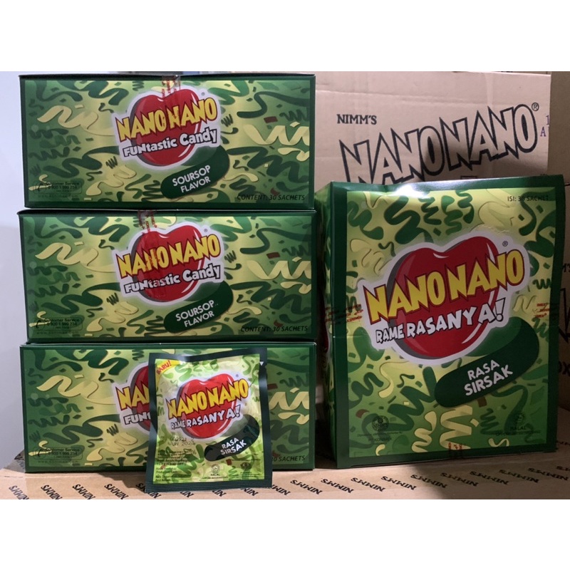 Jual Permen Nano Nano Rasa Sirsak Kemasan Box isi 30 bungkus Indonesia ...