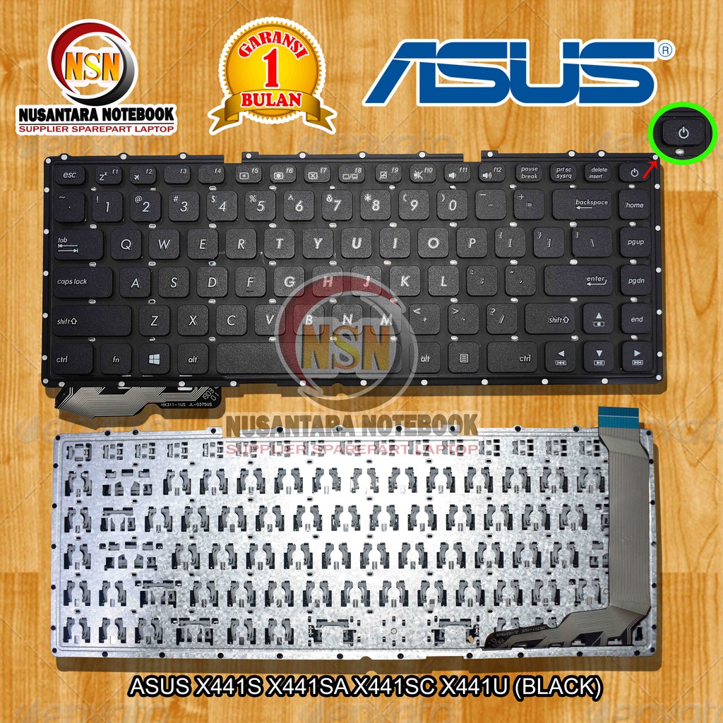 Jual Keyboard Asus X441 For Laptop Series X441S X441U A441 X44S Hitam ...