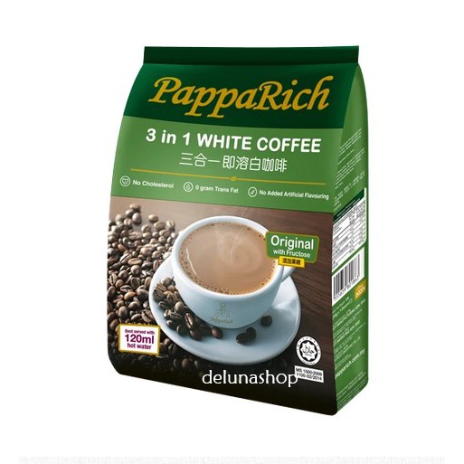 Jual Papparich 3 in 1 White Coffee Original with Fructose Kopi Instan ...