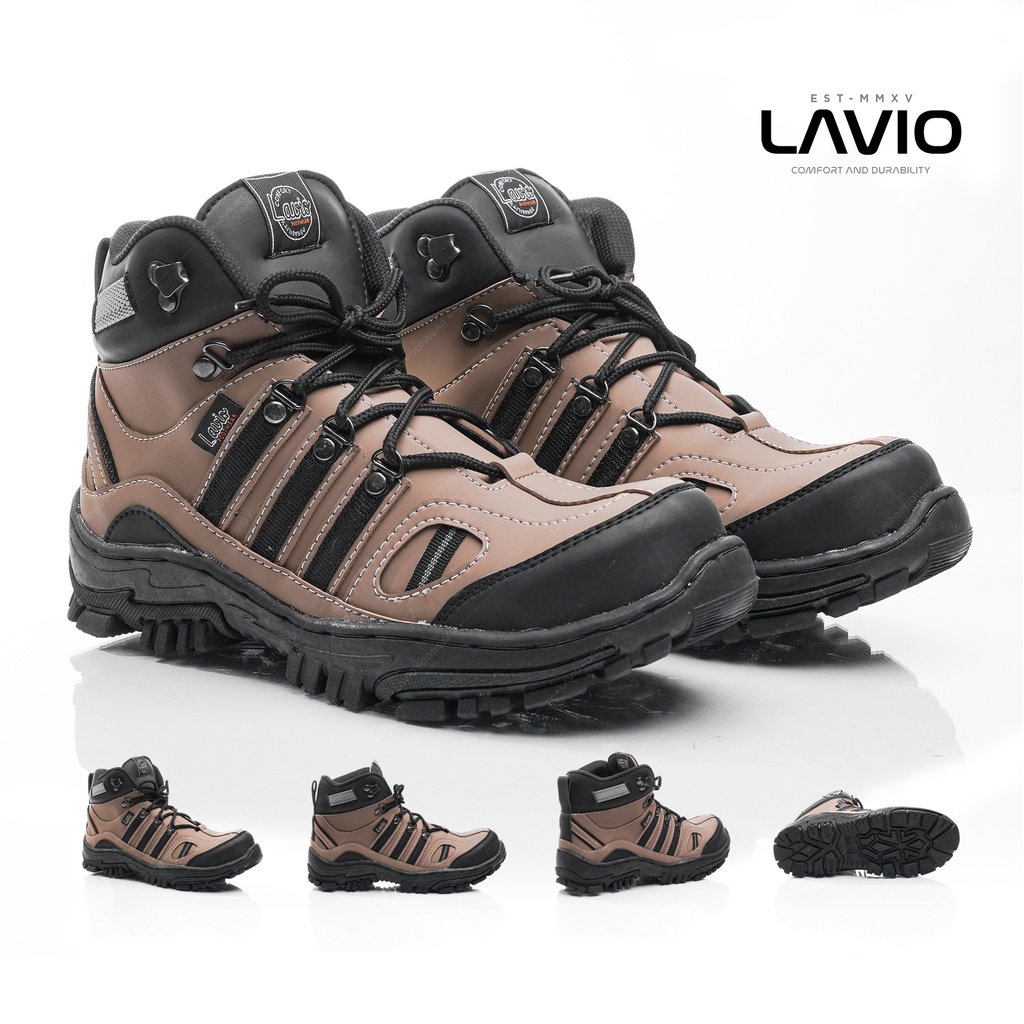 Jual Lavio Sepatu Pria Boots Safety High Tinggi Kerja Proyek Gunung ...
