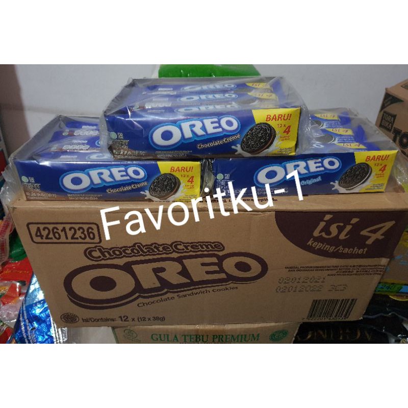 Jual OREO Biskuit,Rasa Original Vanilla atau Chocolate Creme.1 Pak=12 ...