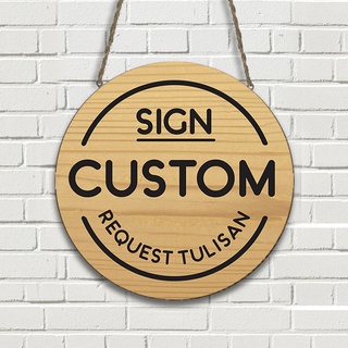Jual Sign Board custom bulat kayu mdf | Shopee Indonesia