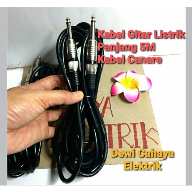 Jual Kabel Gitar Listrik 5M - Kabel Jack ke Jack Kabel Canare Hitam ...