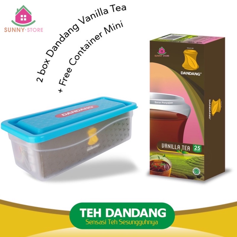Jual Teh Dandang Vanilla FREE Containmini - Teh Celup isi 2 box @25 tea ...