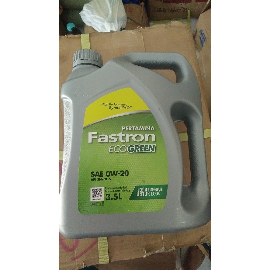 Jual Oli Mesin Mobil Fastron Eco Green 0W-20 Asli Pertamina 3.5 liter ...