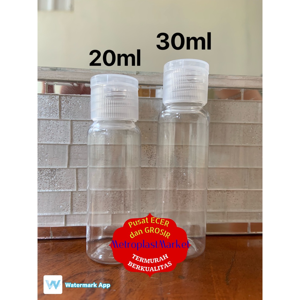 Jual Botol PET 30 ml 20 ml FLIPTOP BULAT 30ml 20ml | Shopee Indonesia