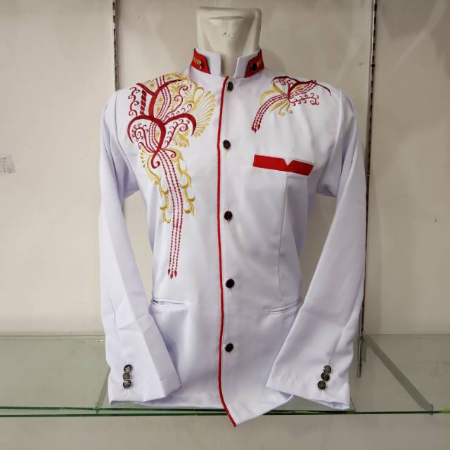 Jual Jasko bordir putih lis merah | Shopee Indonesia Jual Jasko bordir putih lis merah | Shopee Indonesia