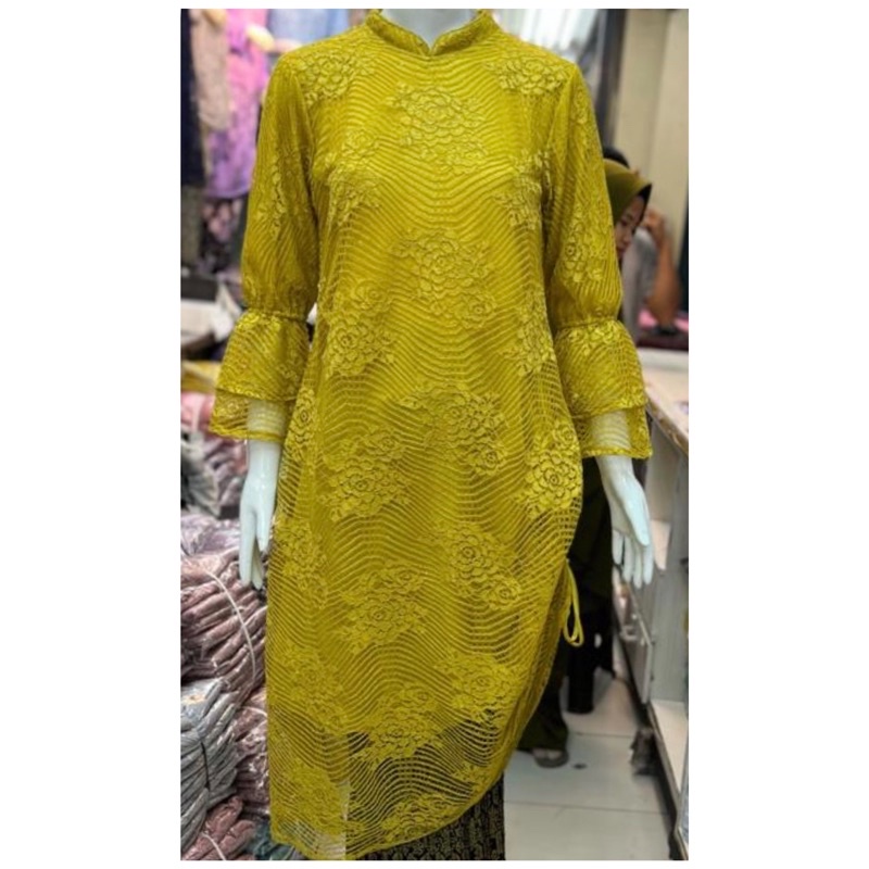 Jual TUNIK SERUT RENDA BRUKAT BALON MODEL BAJU BODO LAKBU LENGAN ...
