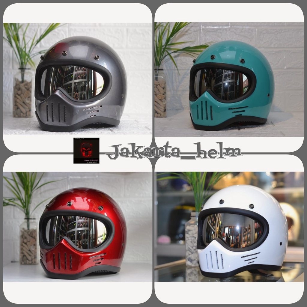 Jual HELM CUSTOM CAKIL SIMPSON M30 + INNER VISOR ( Jakarta_helm ...