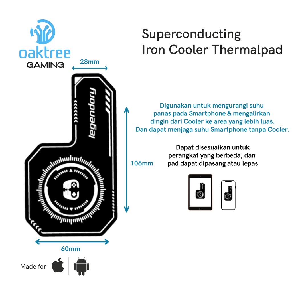 Jual Legendary Heatsink Aluminium Pad Pendingin HP | Shopee Indonesia