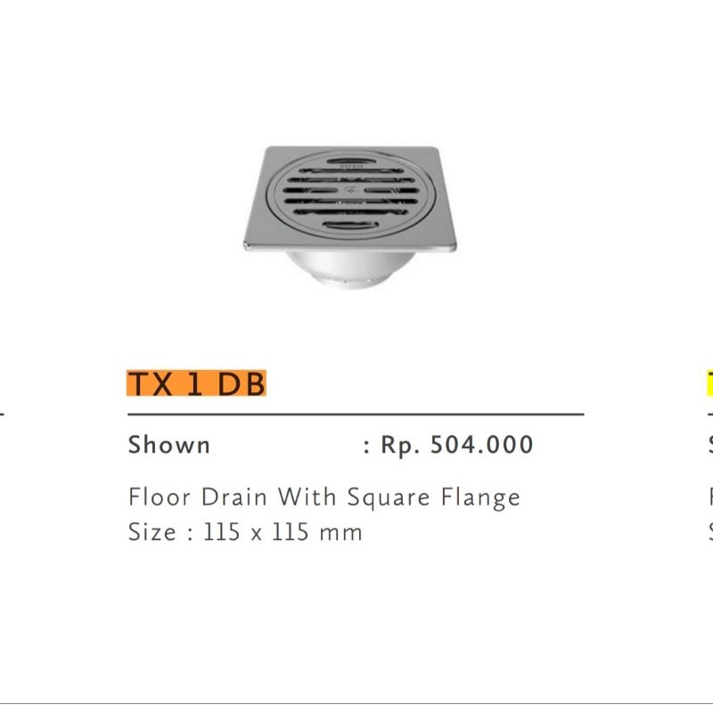 Jual Floor Drain Toto TX1DB/Saringan Got Kamar Mandi Toto TX1DB ...