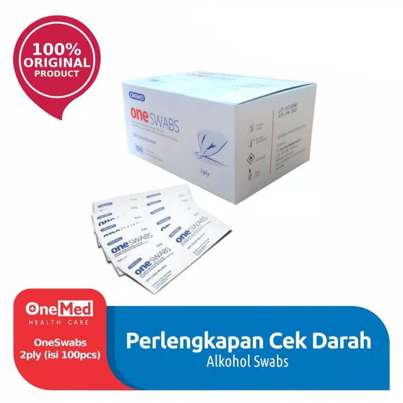Jual One Swab Onemed / Alkohol Swab Onemed isi 100pcs Indonesia|Shopee ...