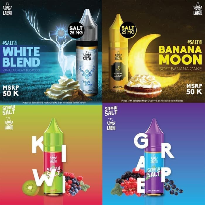 Jual SNOW SALT SERIES 15ML 25MG BY LAB51 SALTNIC E-LIQUID VAPORIZER ...
