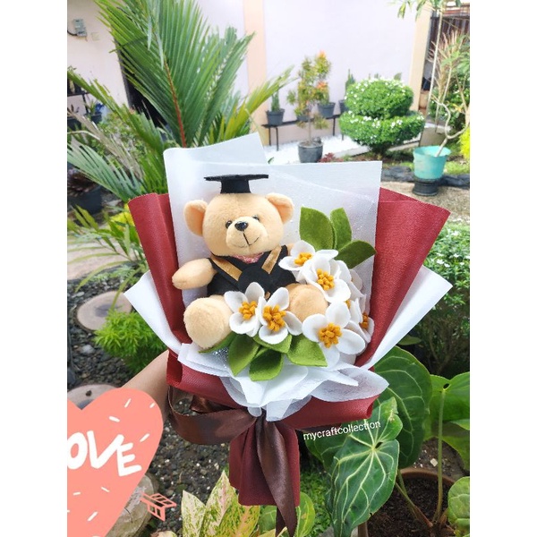 Jual Promo Produk Baru Ready! Buket Bunga Wisuda Flanel untuk hadiah ...