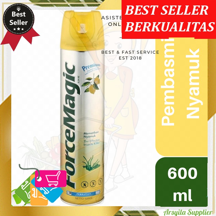 Jual FORCE MAGIC Lemon 600ml Spray Pembasmi Serangga Semprotan Nyamuk ...