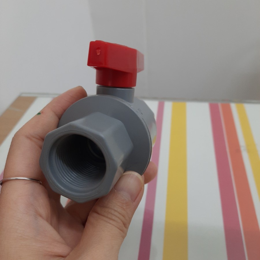 Jual Ball Valve 3/4" inch dim PVC drat dalam KDJ Stop Kran 3/4 drat ...