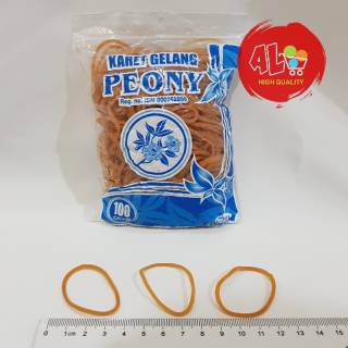 Karet Gelang Kuning Peony @100gram ikat duit uang plastik barang dapur ...