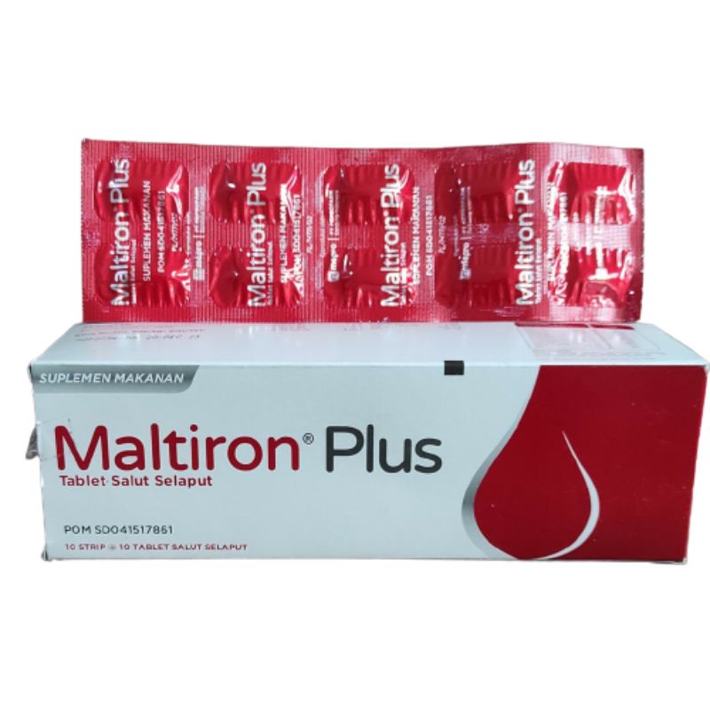 Jual Maltiron Plus Strip Isi 10 Tablet Mutivitamin Dan Mineral Penuhi Zat Besi / Obat Anemia ...