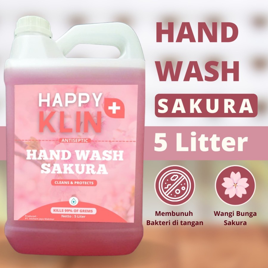 Jual Sabun Cuci Tangan sakura 5 Liter / Hand Wash Soap 5 Liter happy ...