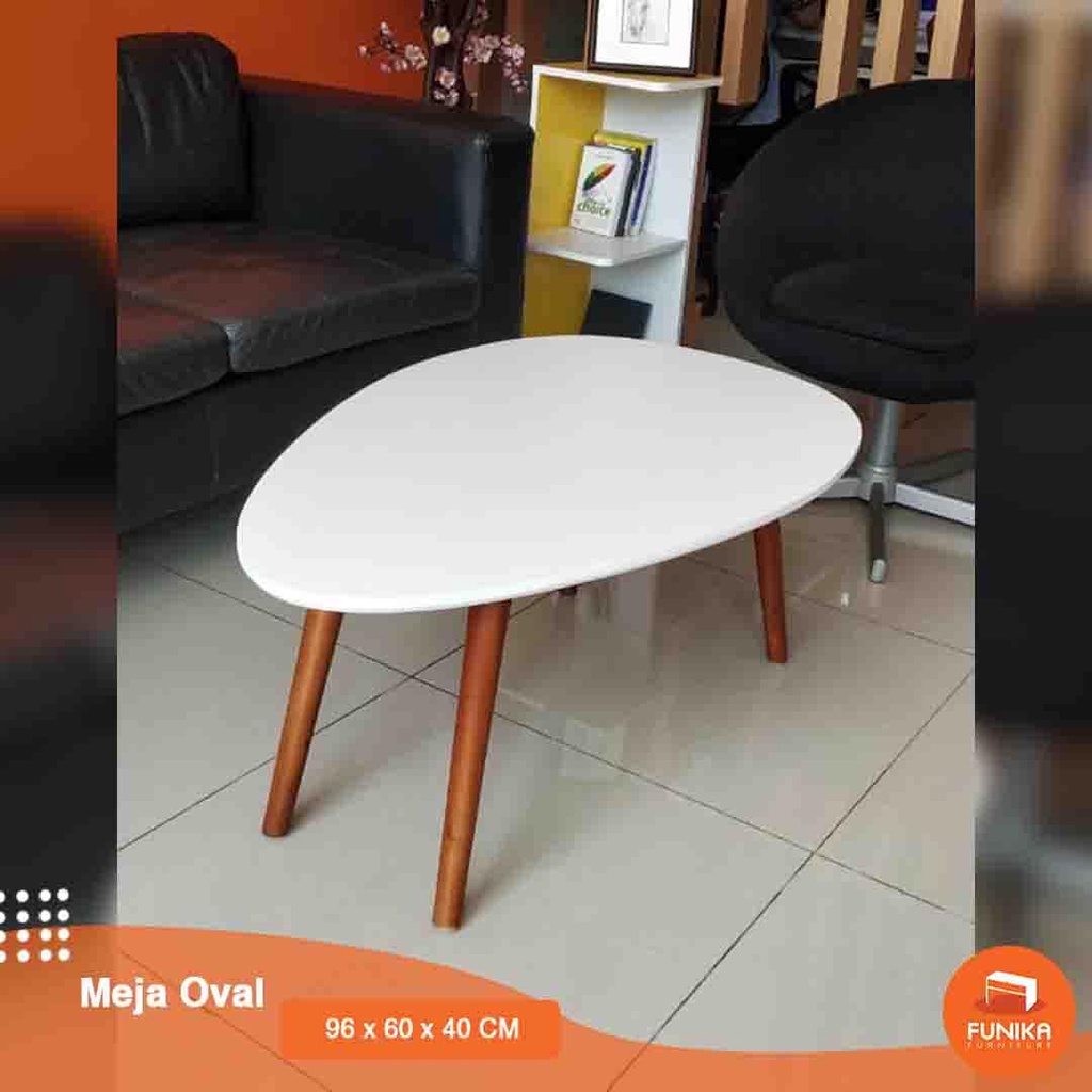 Jual Funika 99900 WH TK - Meja Tamu Oval dengan Empat Kaki Kayu ... Jual Funika 99900 WH TK - Meja Tamu Oval dengan Empat Kaki Kayu ...