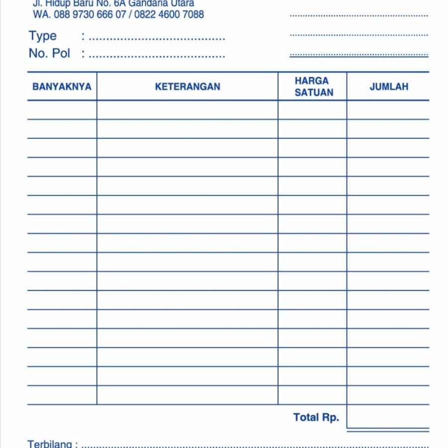 Jual Cetak Nota, Kwitansi, Invoice, Faktur Indonesia|Shopee Indonesia