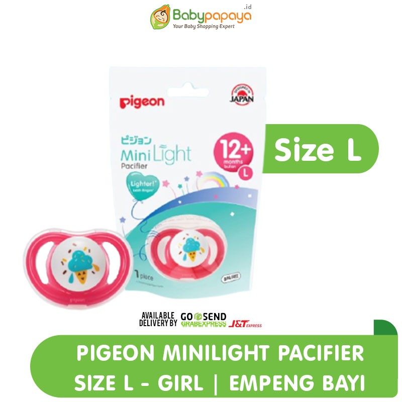 Jual PIGEON Minilight Pacifier Size L - Girl | Empeng Bayi Indonesia ...