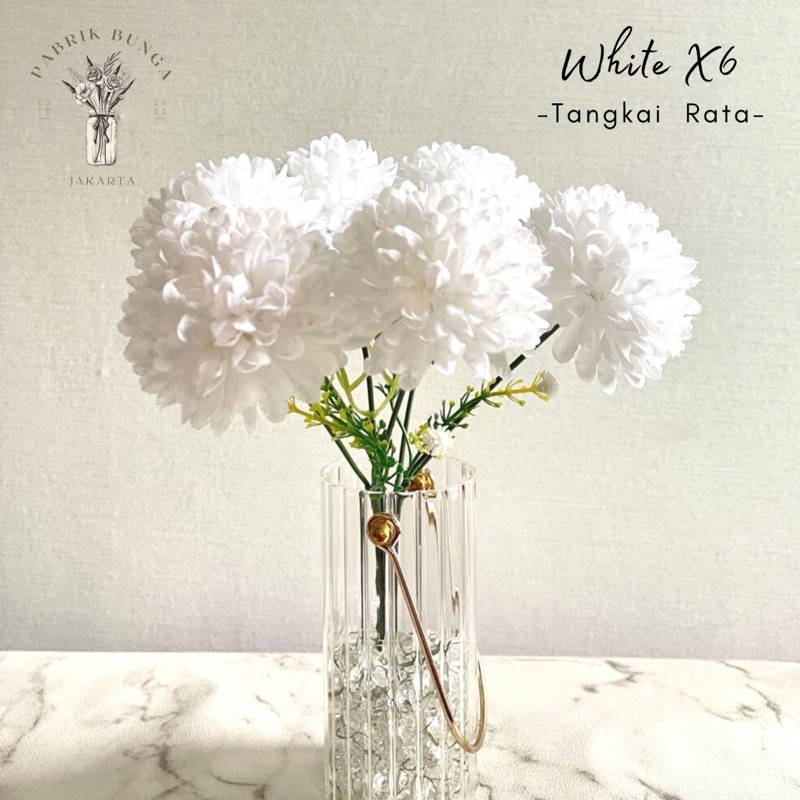 Jual Bunga Dandelion White Import Plastik / Bunga Pompom Putih ...