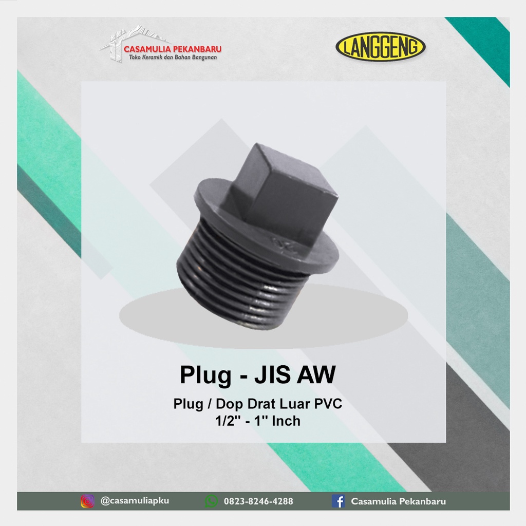 Jual Plug 1" Dop Drat Luar JIS AW Fitting PVC | Shopee Indonesia