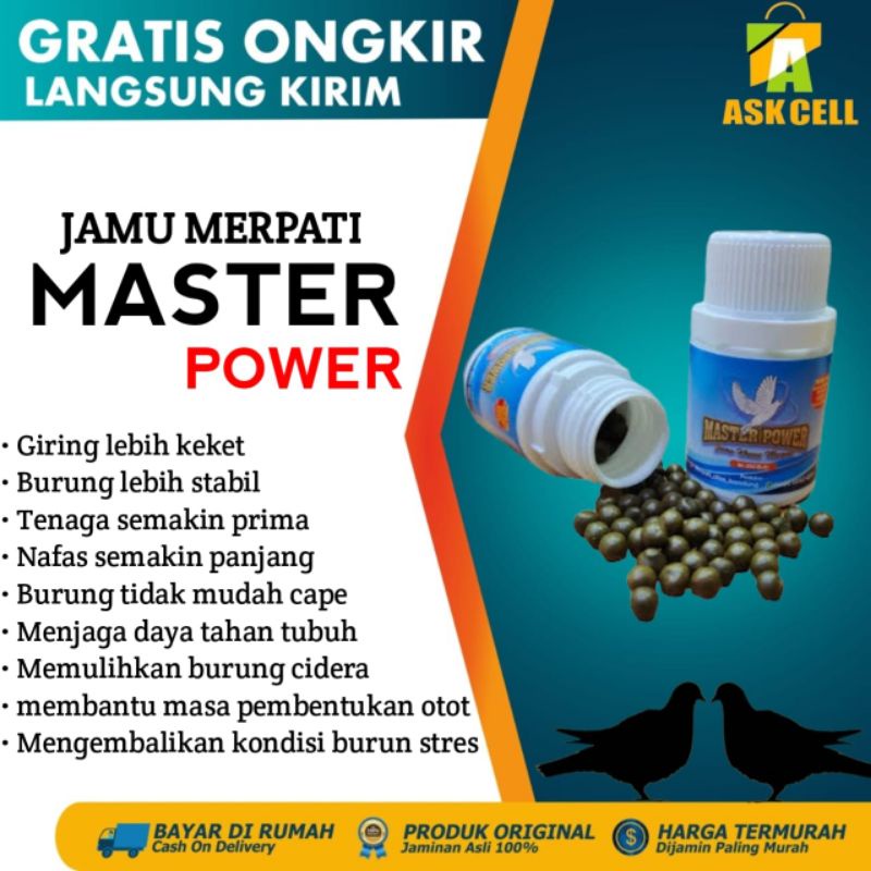 Jual Jamu Merpati Master Power isi 100 Butir Jamu Merpati Tinggi Kolong ...
