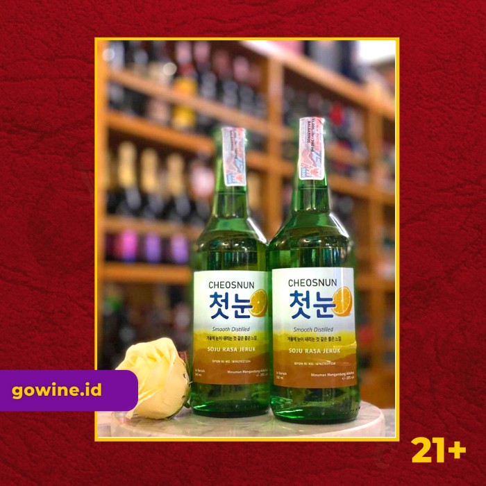 Jual Promo 2 Botol!! Cheosnun Soju 360ml Jeruk / Orange (ORI dan Resmi ...