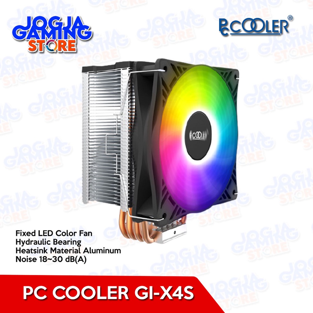 Jual PC COOLER GI-X4S 120mm LED Fan CPU COOLER 12cm GI X4S PCCOOLER ...