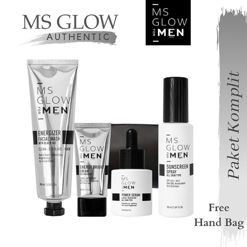MS GLOW MEN MSGLOW FOR MEN PAKET PERAWATAN SKINCARE UNTUK PRIA KEREN ...
