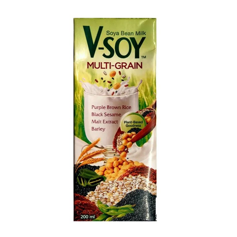 Jual V-SOY Soymilk MULTIGRAIN 200 ml Susu Soya Kedelai | Shopee Indonesia