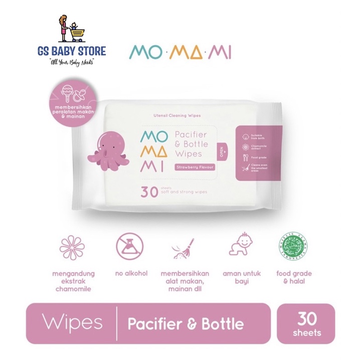 Jual MOMAMI Baby Pacifier & Bottle Wipes / Tissue Basah Dot dan Botol ...