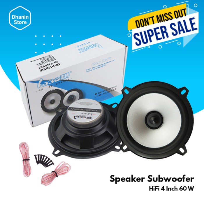 Jual Speaker Spiker Subwoofer Subwofer Kolong Pintu 4 Inch Audio Mobil ...