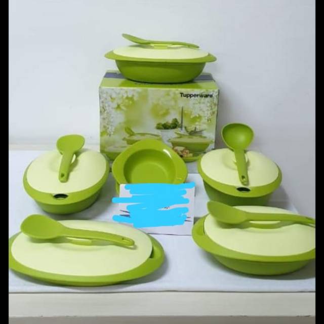 Jual PROMO Blossom Collection Warna Hijau Tupperware | Shopee Indonesia