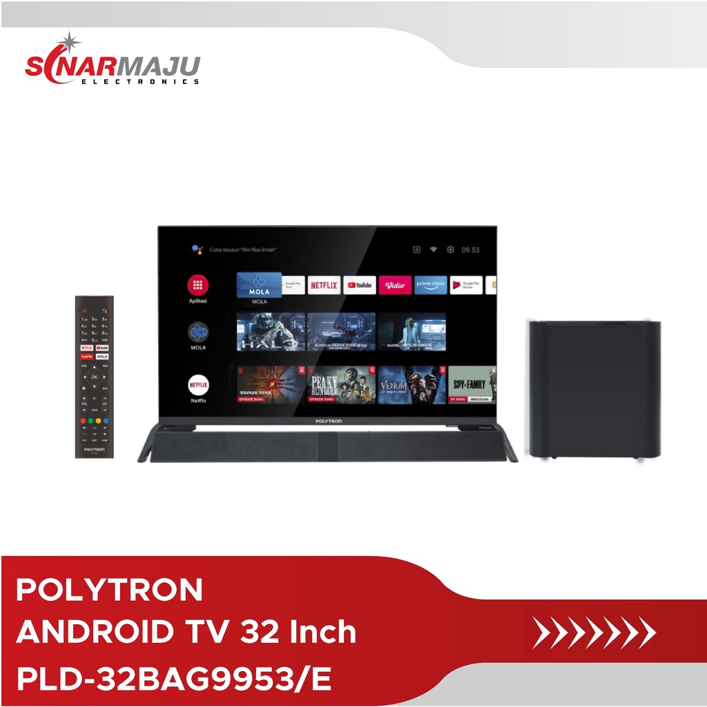 Jual LED TV 32 Inch Polytron HD Ready Android TV Cinemax Soundbar TV PLD-32BAG9953/E | Shopee ...
