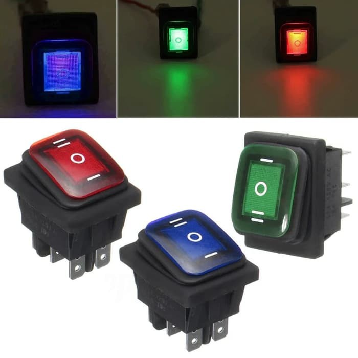 Jual Saklar Toggle Daya On-Off-On 6 Pin 12 V DC Mayitr LED Tahan Air ...