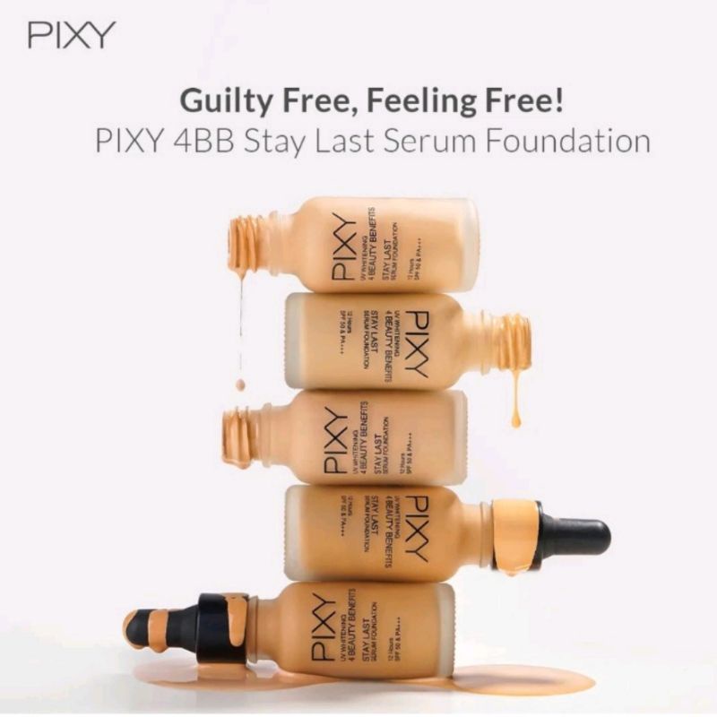 Jual Pixy UV Whitening Stay Last Serum Foundation 17 ml | Shopee Indonesia