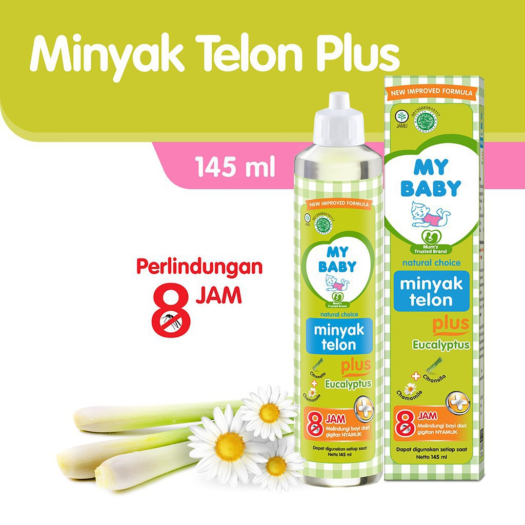 Jual My Baby Minyak telon PLUS 8 jam 145ml sekarang 150ml kemasan Baru ...