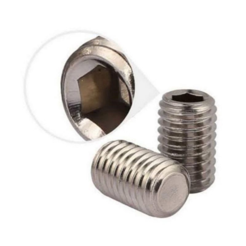 Jual 1PCS BAUT TANAM L M6 x 15 SS 304 BAUT TANAM 6mm HEADLESS Grub ...