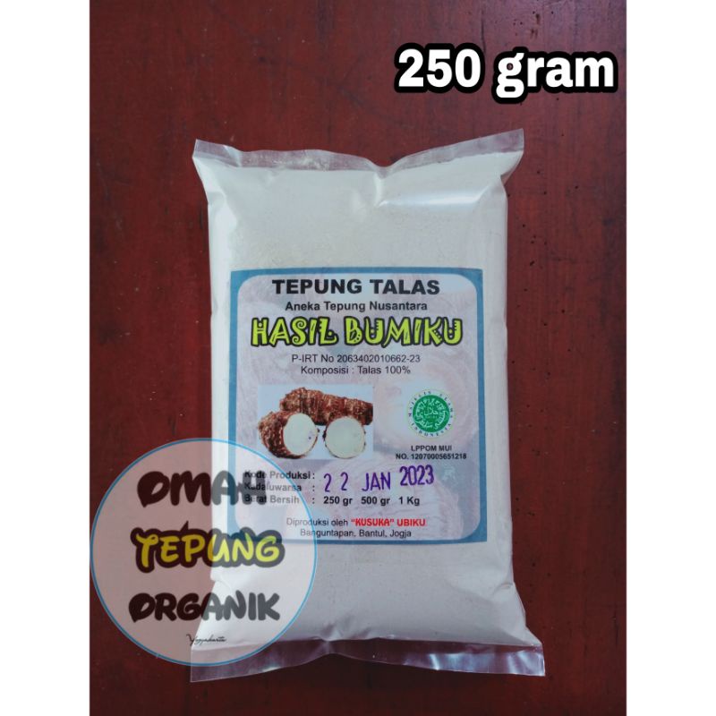 Jual Tepung TALAS kemasan 250 gram/TALAS Powder Organic 250 gram/Bubuk ...