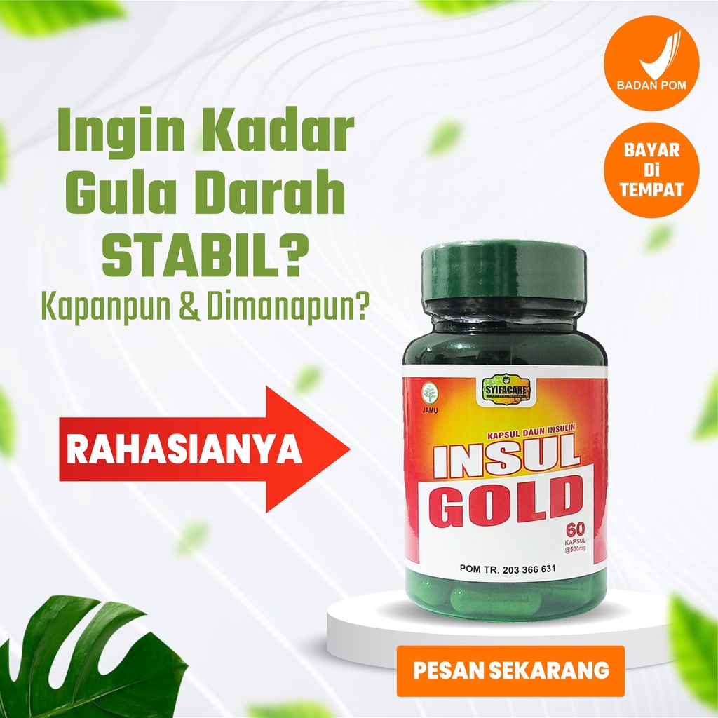 Jual Kapsul Daun Insulin Insul Gold Obat Herbal Diabetes Kencing Manis ...