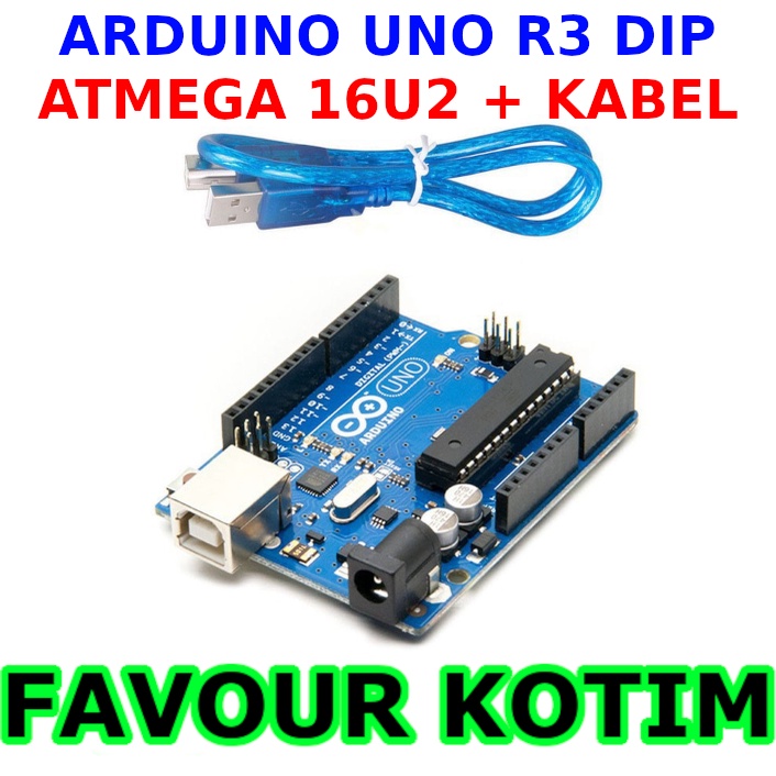 Jual Arduino Uno R3 Atmega328p Dip Atmega 16u2 Free Kabel Fvkotim