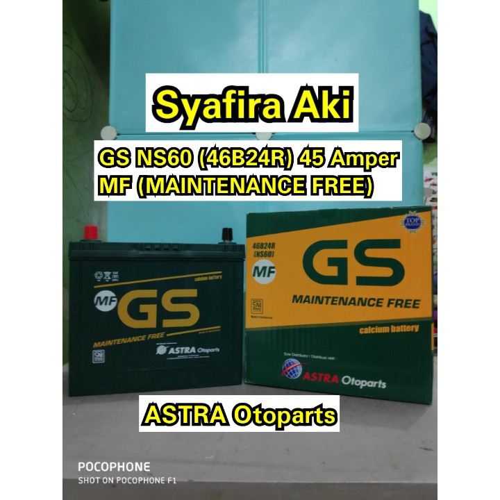 Jual Aki Mobil Toyota Avanza, Rush GS astra MF NS60 Aki Kering 45Amper Indonesia|Shopee Indonesia