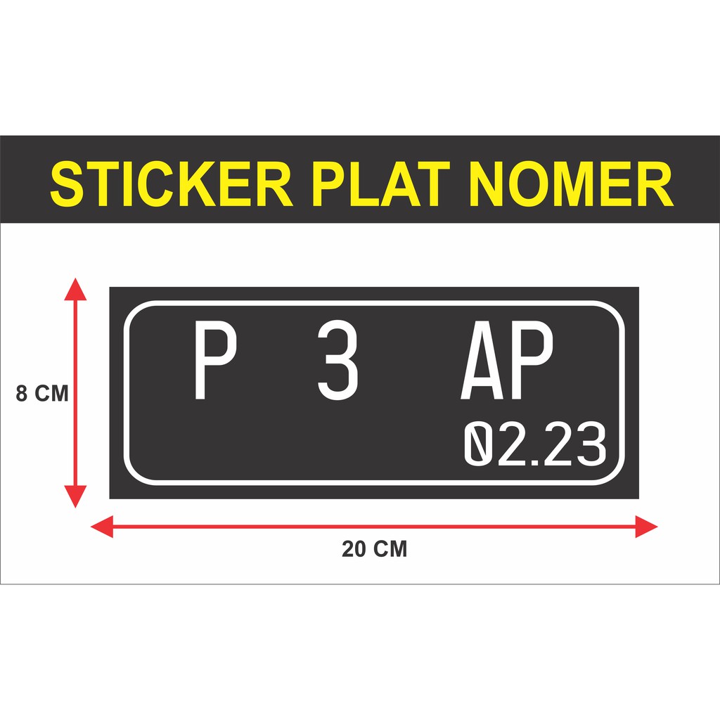 Jual Sticker Plat Nomor windshield / Visor | Shopee Indonesia