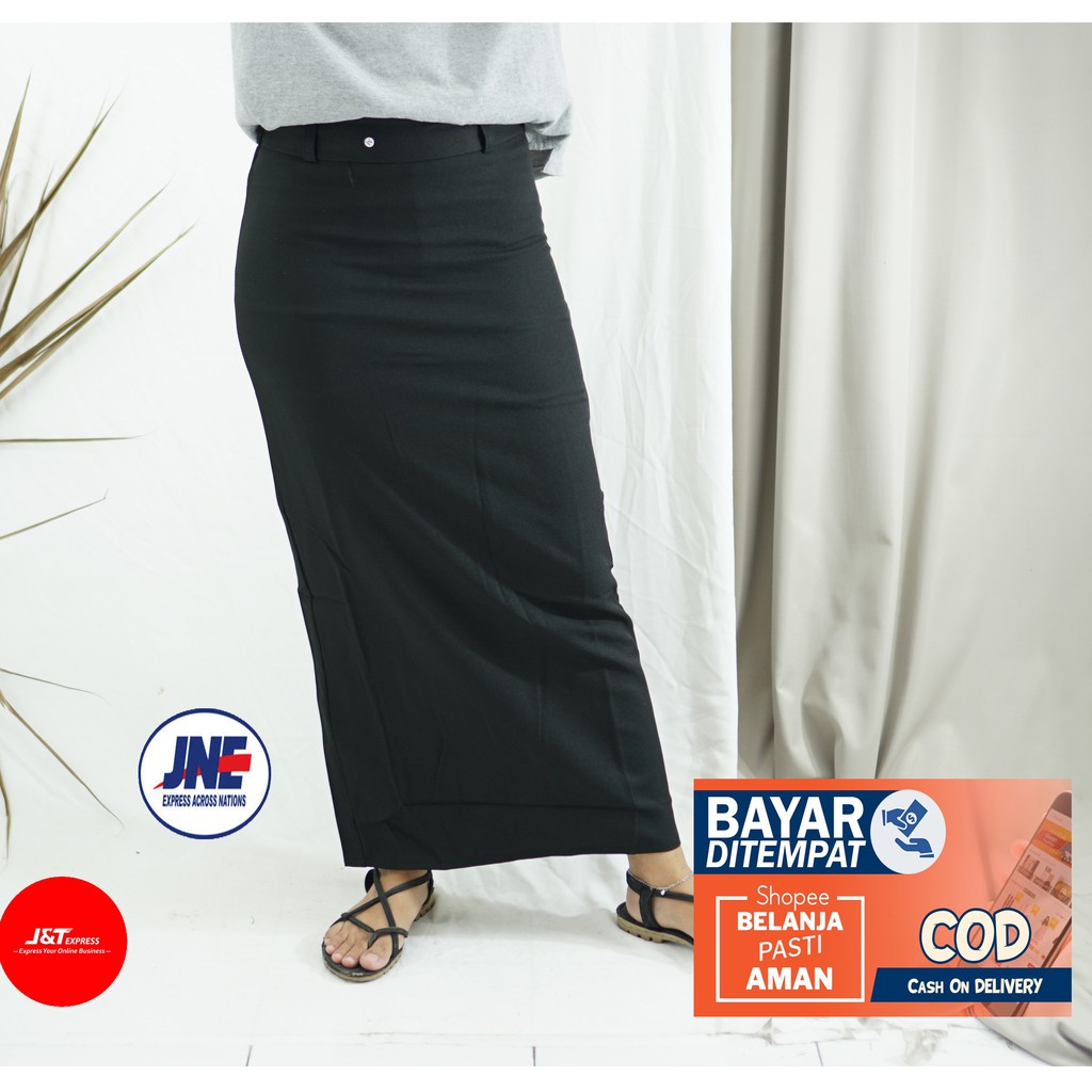 Jual ROK SPAN PANJANG KANTOR / ROK KERJA WANITA / ROK KANTOR PANJANG ...