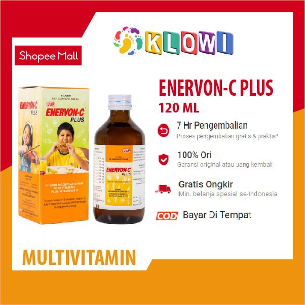 Enervon C Plus Syrup - 120 Ml Multivitamin Anak | Shopee Indonesia