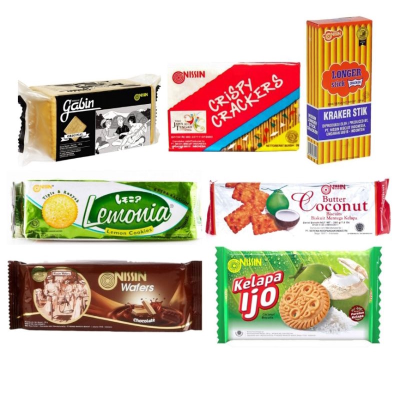 Jual NISSIN Biscuit Butter Coconut kelapa ijo crispy cracker lemonia ...