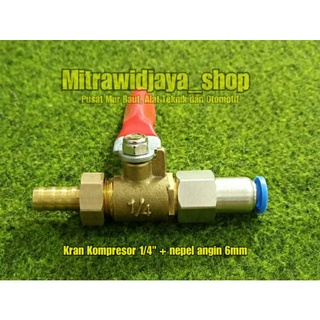 Jual Kran angin kompresor 1/4" inc 1/4 in ball valve kran keran buka ...